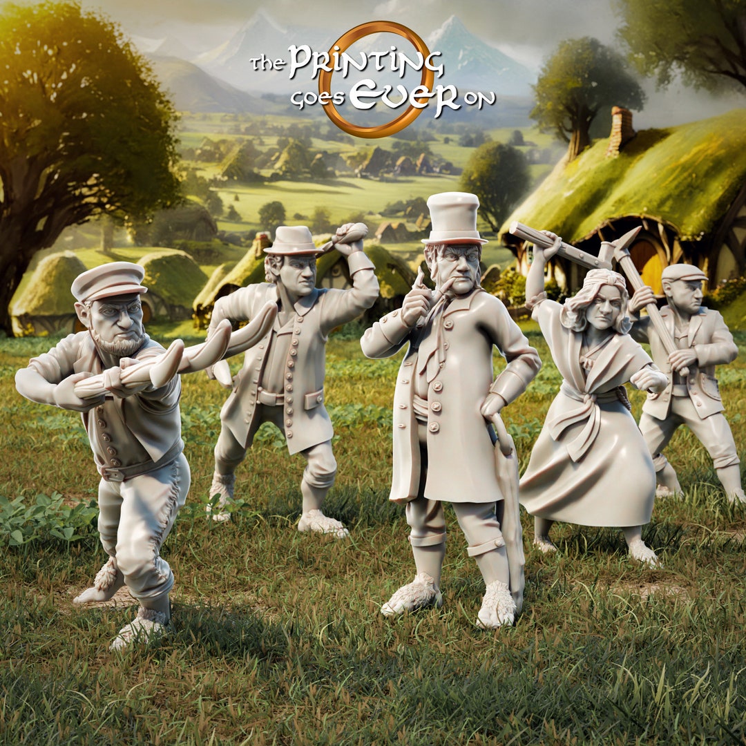 Halfling Militia 28mm Dnd Miniature Dungeon and Dragons Fantasy ...