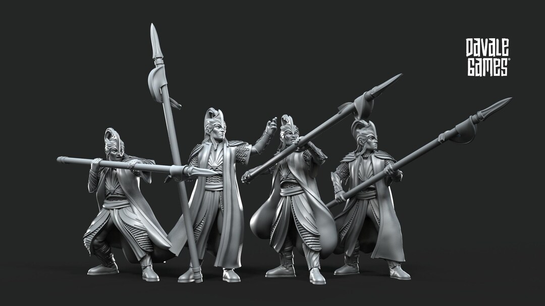 Galanthir Elves Royal Guard – 28mm Fantasy Elf Warriors for Tabletop ...