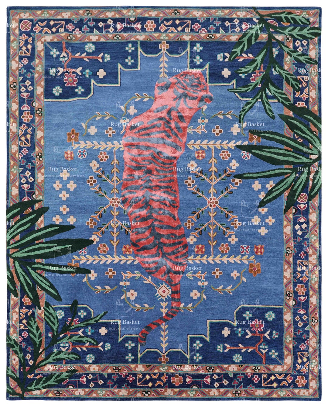 9x12 Ft Bengal Tiger Handtufted Animal Design Rug, Multicolor Handmade ...