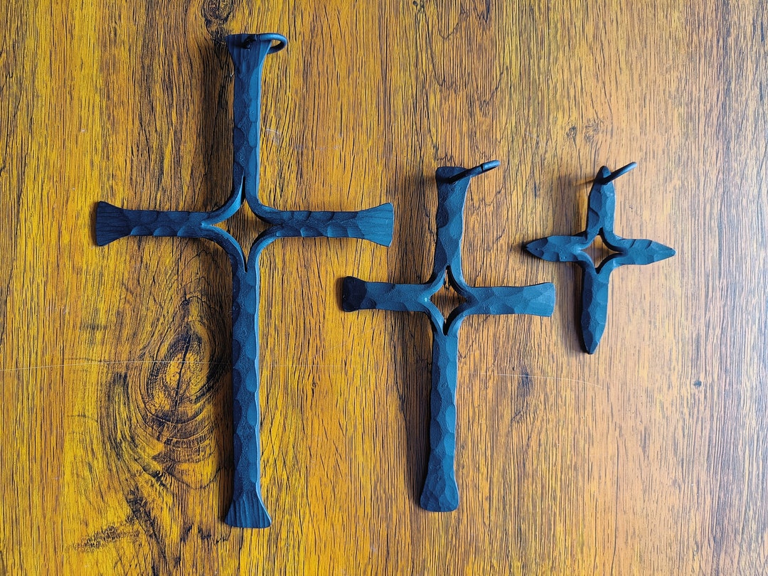 Iron Hand Forged Cross Wall Hanging, Cross, Iron Hand Forged, Made in ...