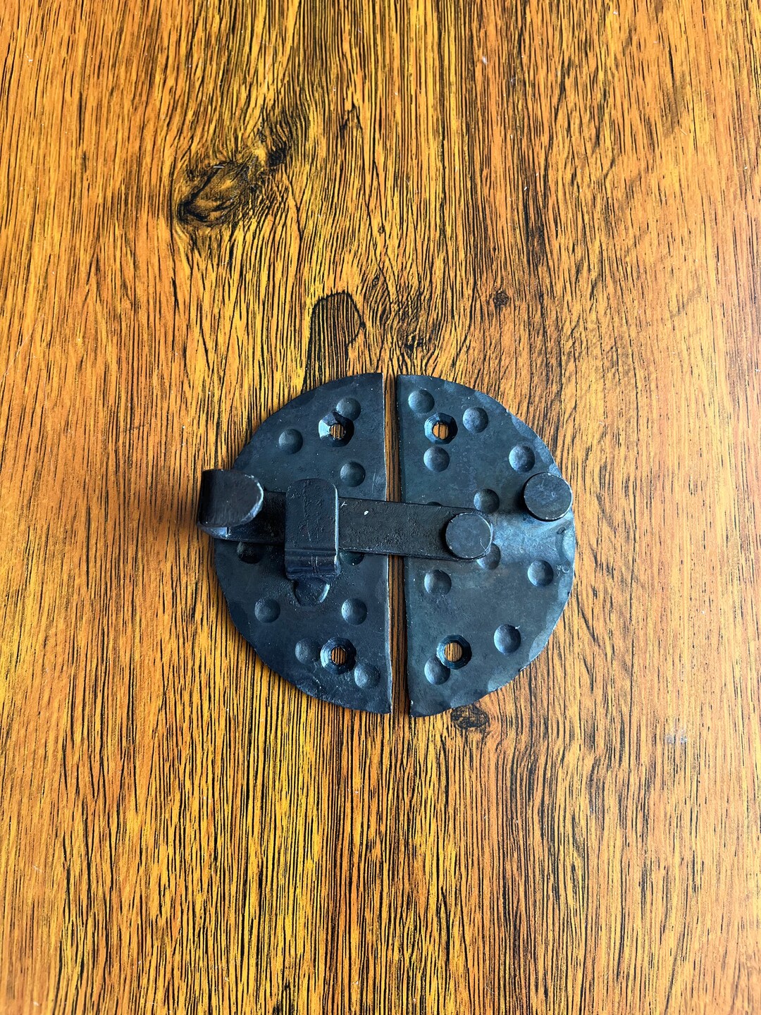 Hand Forged Wrought Iron Cabinet Latch, Rustic Cupboard Door Lock (2.9 ...