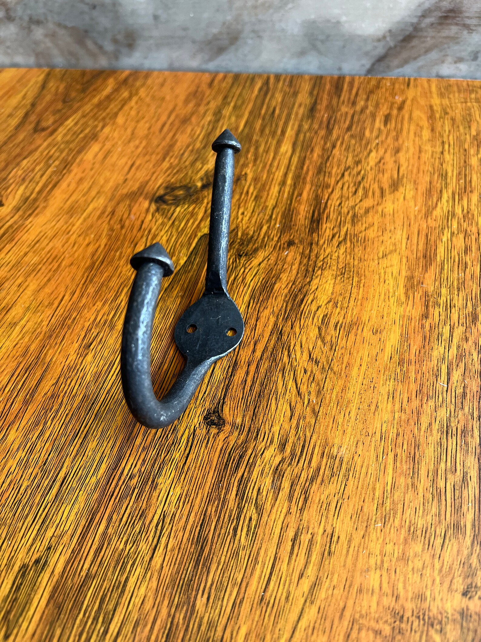 Hand Forged Iron Coat Hooks, Premium Black Finish (set of 4) - Etsy