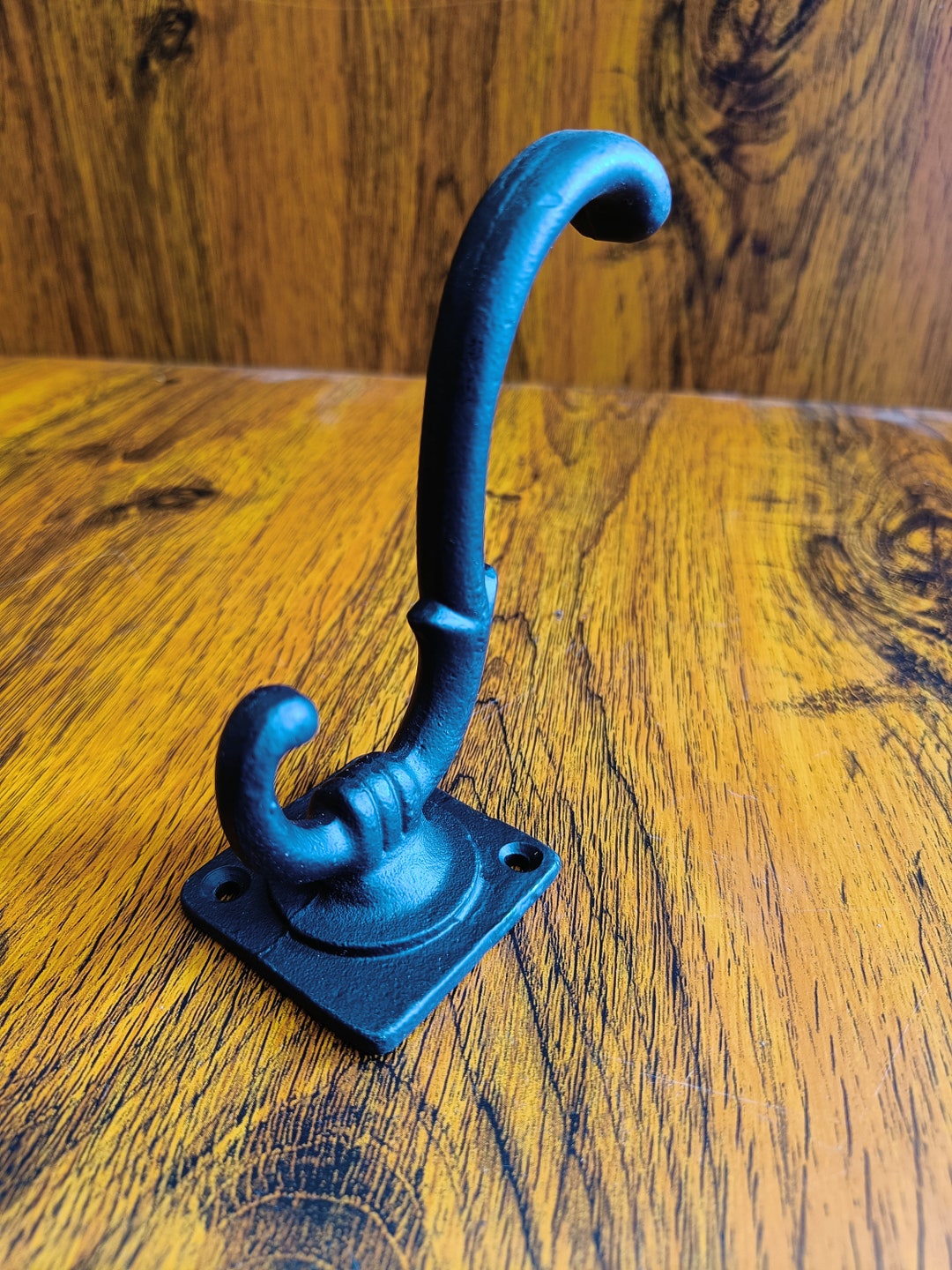 PACK OF 4 BLACKSMITH Cast Iron Rustic Hat and Coat Hooks Vintage Retro ...