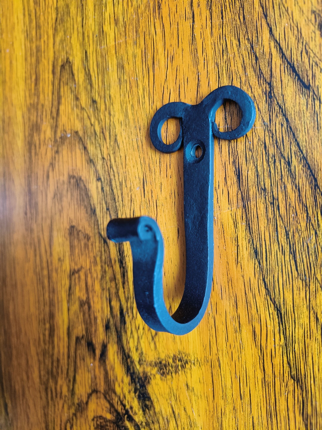 Iron Hand Forged J-shape Hook (set Of-4) Handcrafted by Well ...