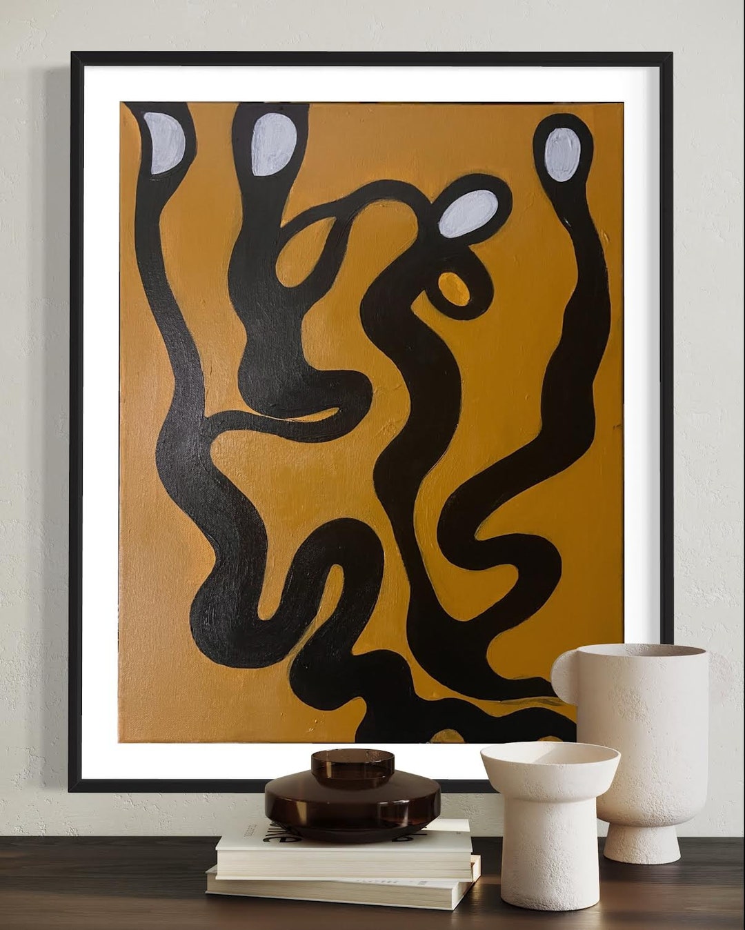 Wall Painting Contemporary Abstract Art title : Illusions of Unity - Etsy