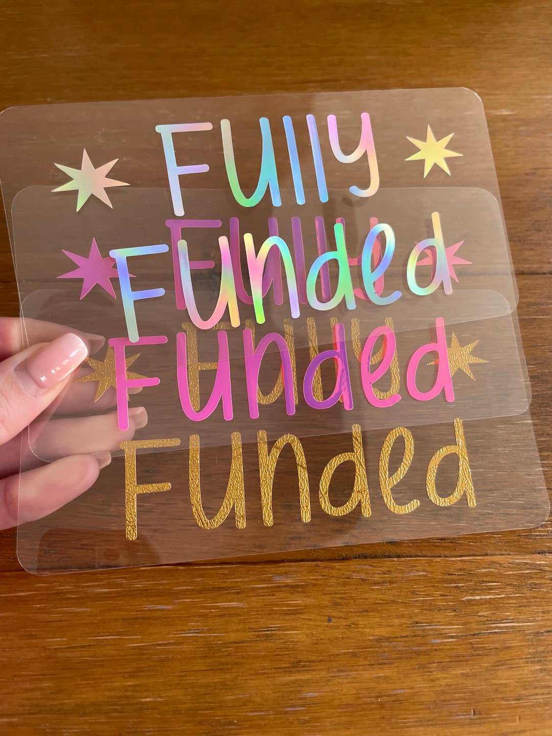 Fully Funded Placeholders Pack of 3 - Etsy