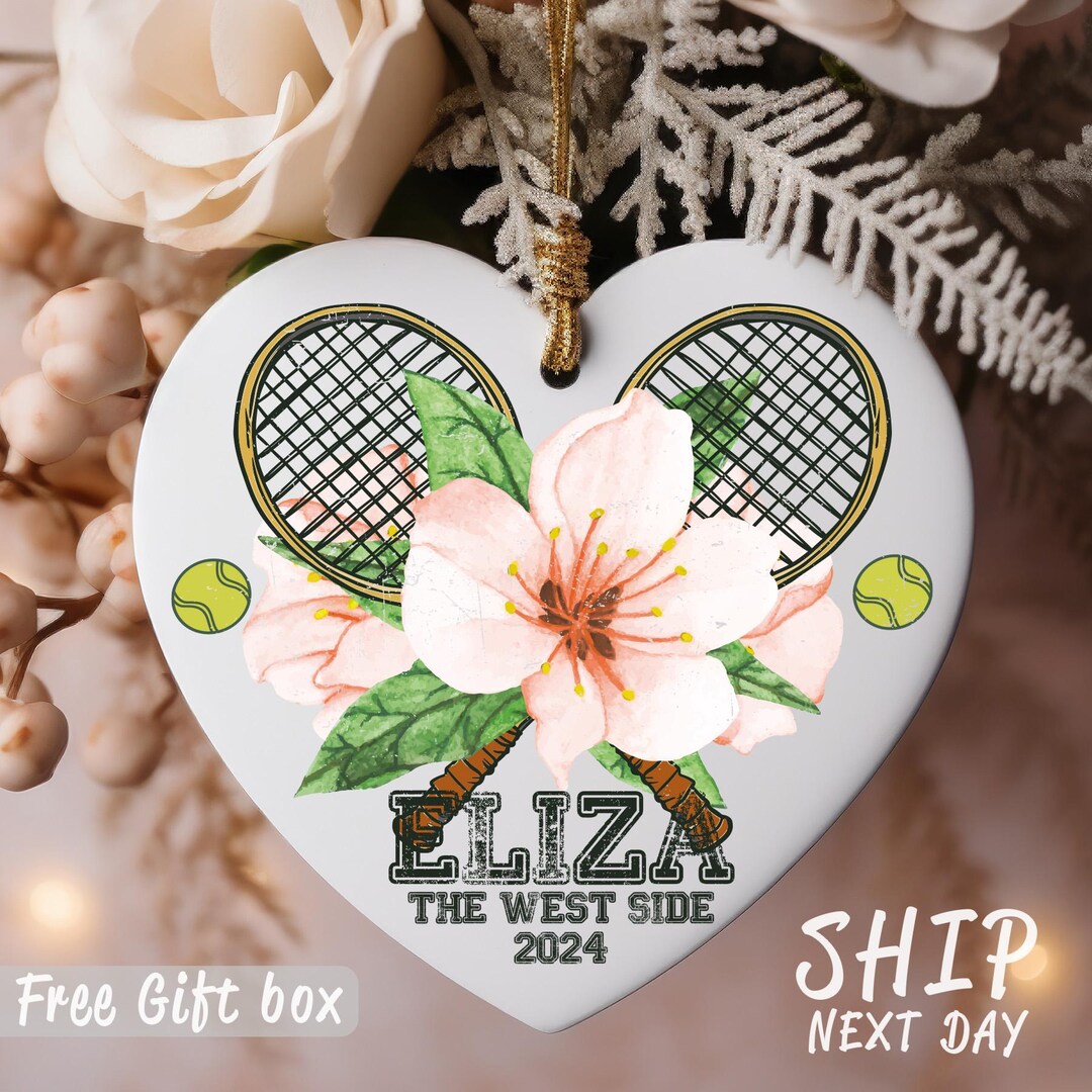 Custom Tennis Ornament, Personalized Sports Ornament, Tennis Name ...