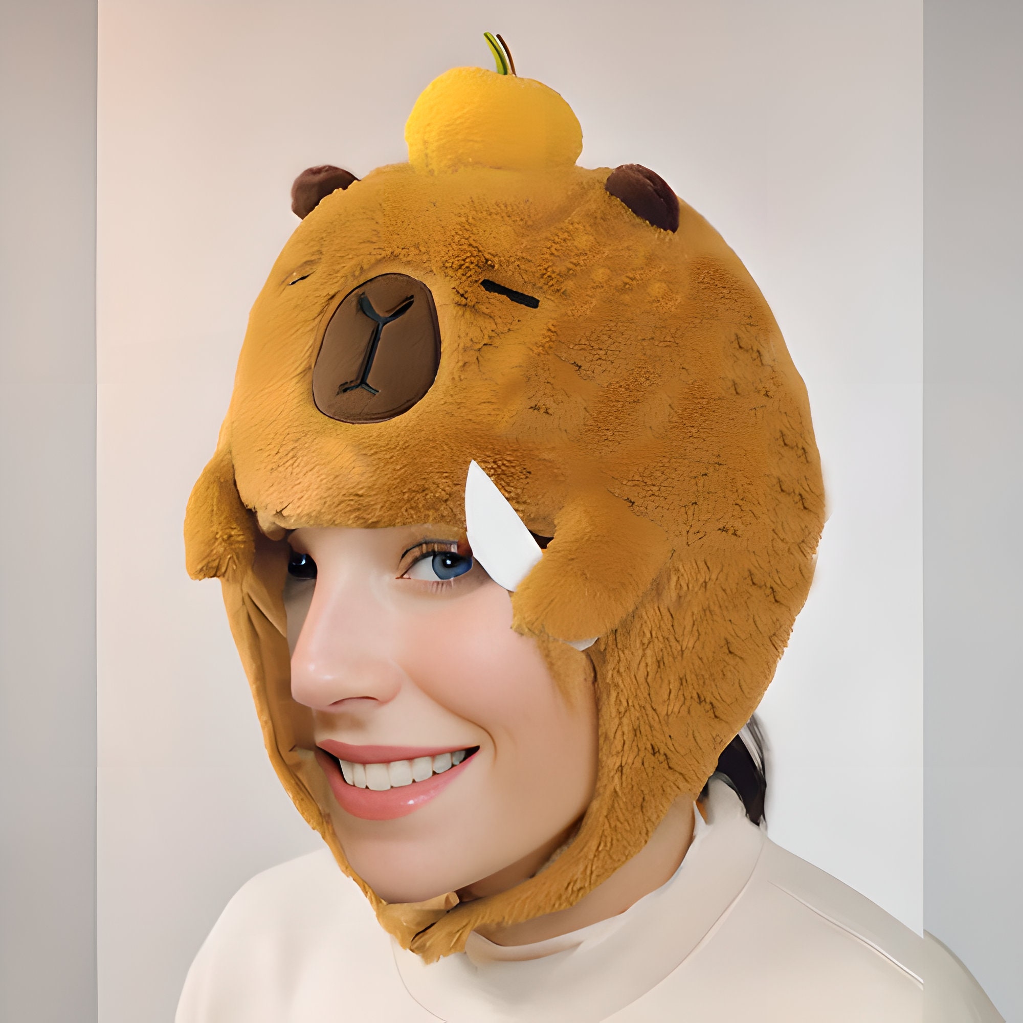 Kawaii Capybara Stuffed Animal Plush Hat,capybara Hat,personalized ...