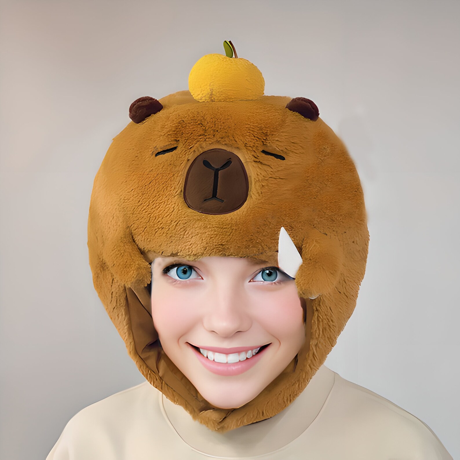 Kawaii Capybara Stuffed Animal Plush Hat,capybara Hat,personalized ...
