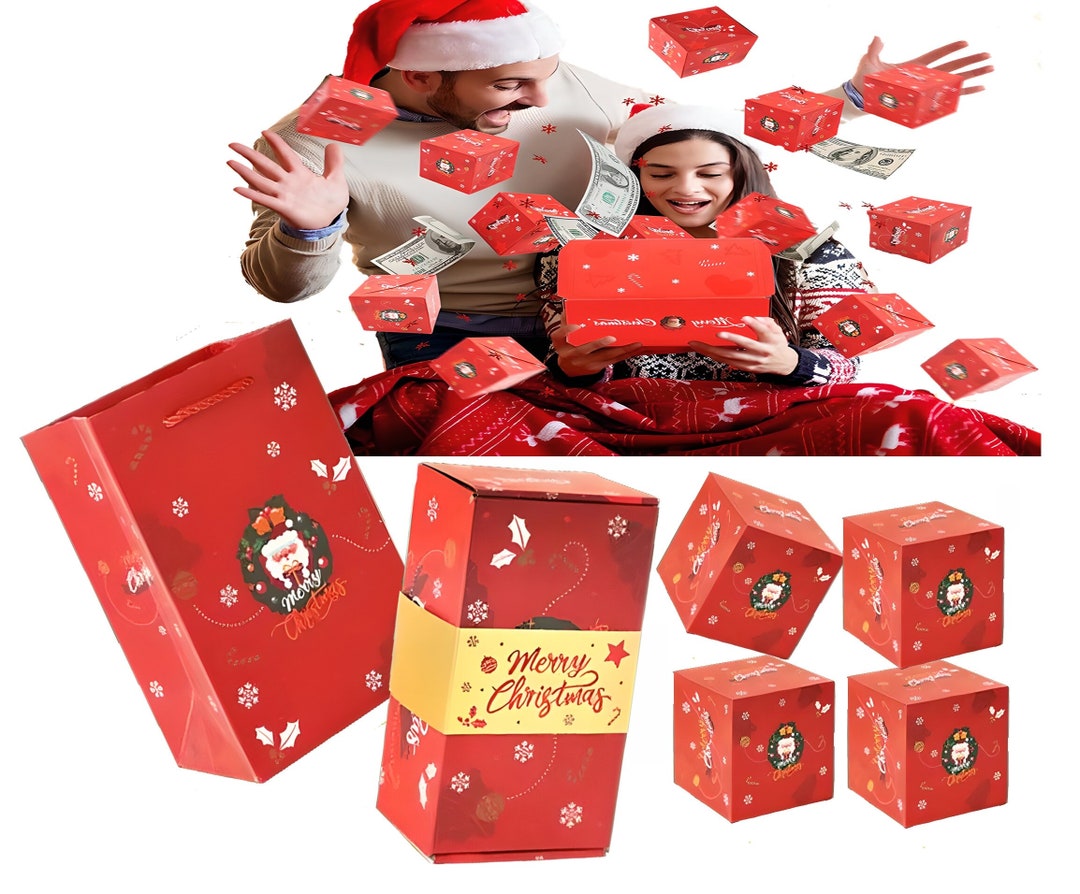 Christmas Surprise Explosion Gift Box: Pop-up Money & Photo Box - Etsy