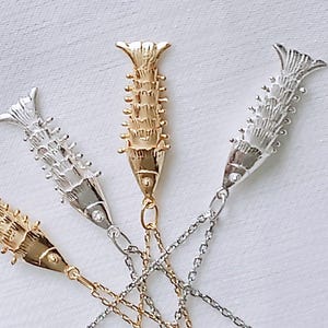 Fish Necklace,moving Fish Necklace,3d Fish Necklace,925 Silver Fish Necklace,articulated Fish ...