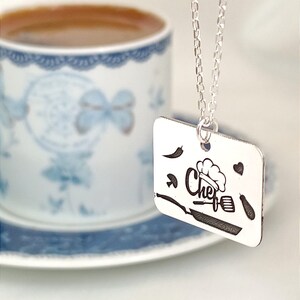 Sterling Silver Chef Necklace-chef Pendant-personalized Chef Necklace ...