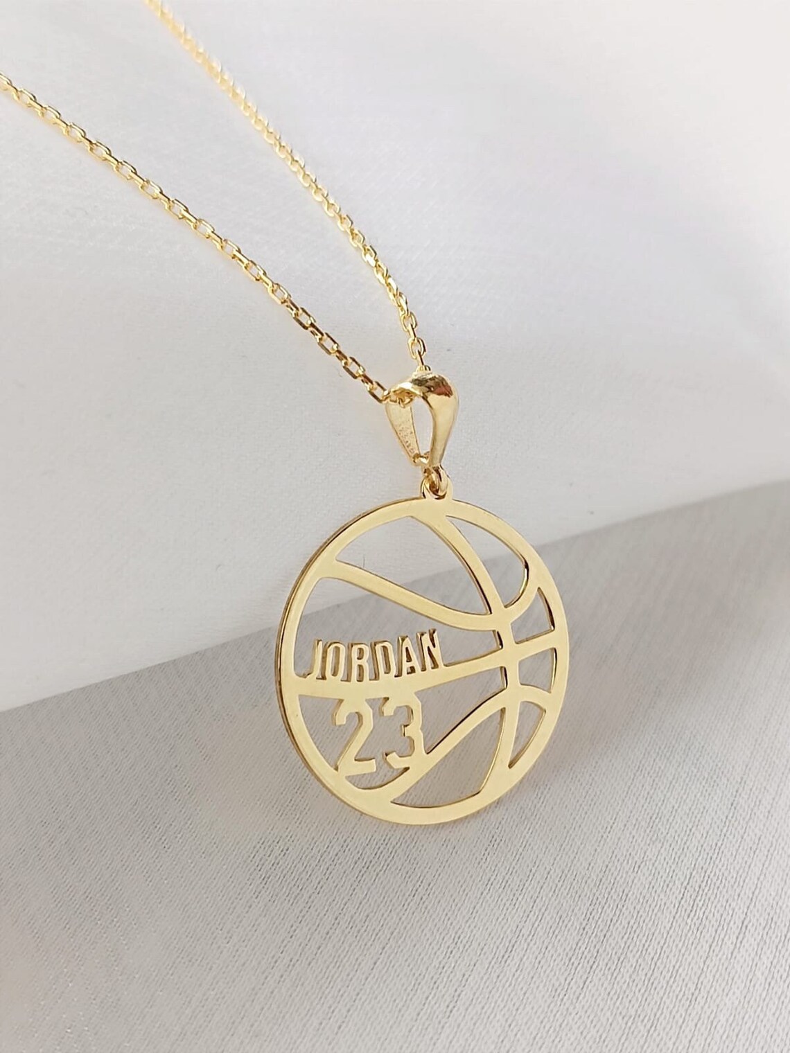 Sterling Silver Basketball Necklace-personalized - Etsy