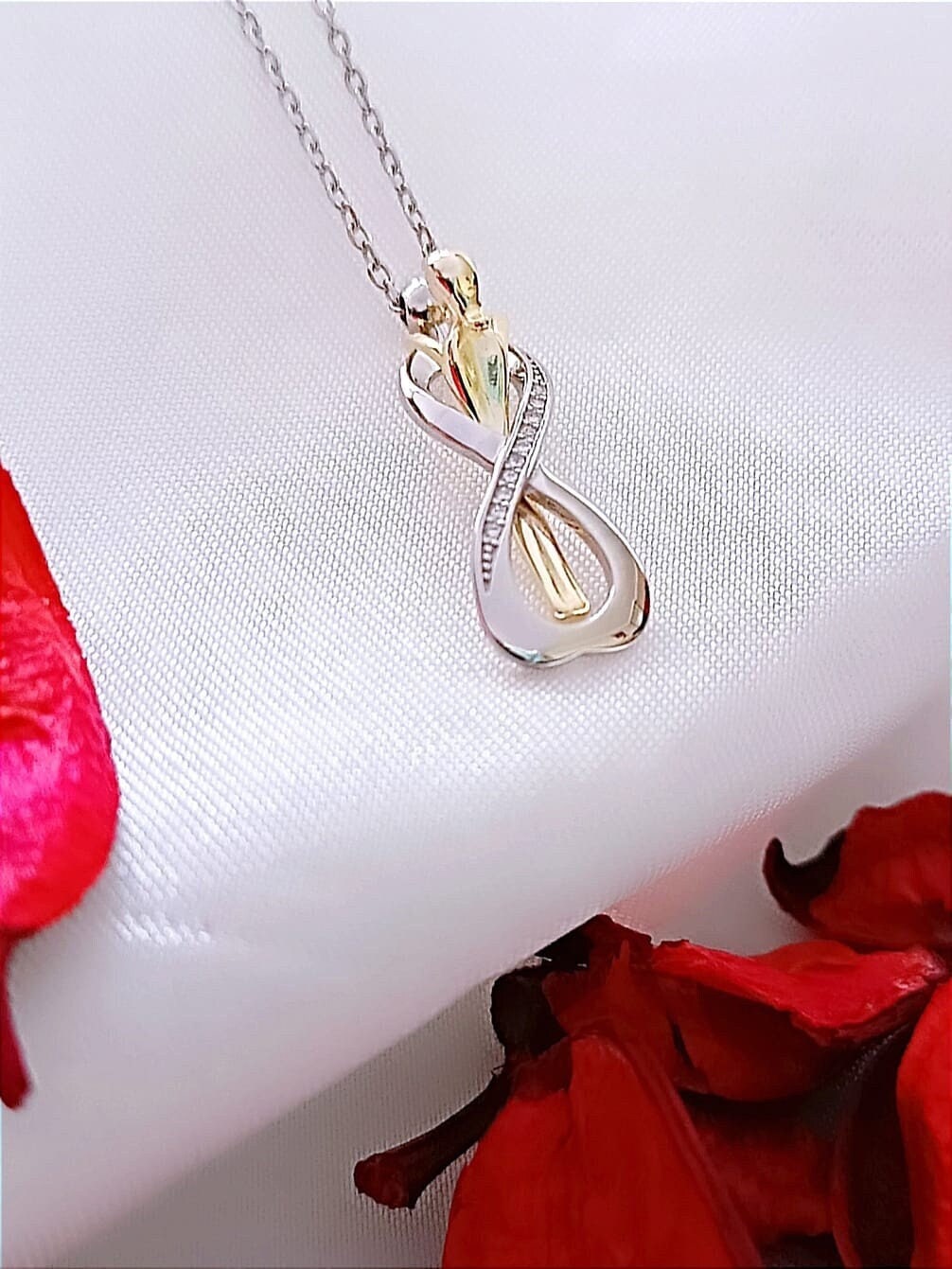 Couple Hug Necklace-lovers Necklace Hug Pendants Necklace-anniversary ...