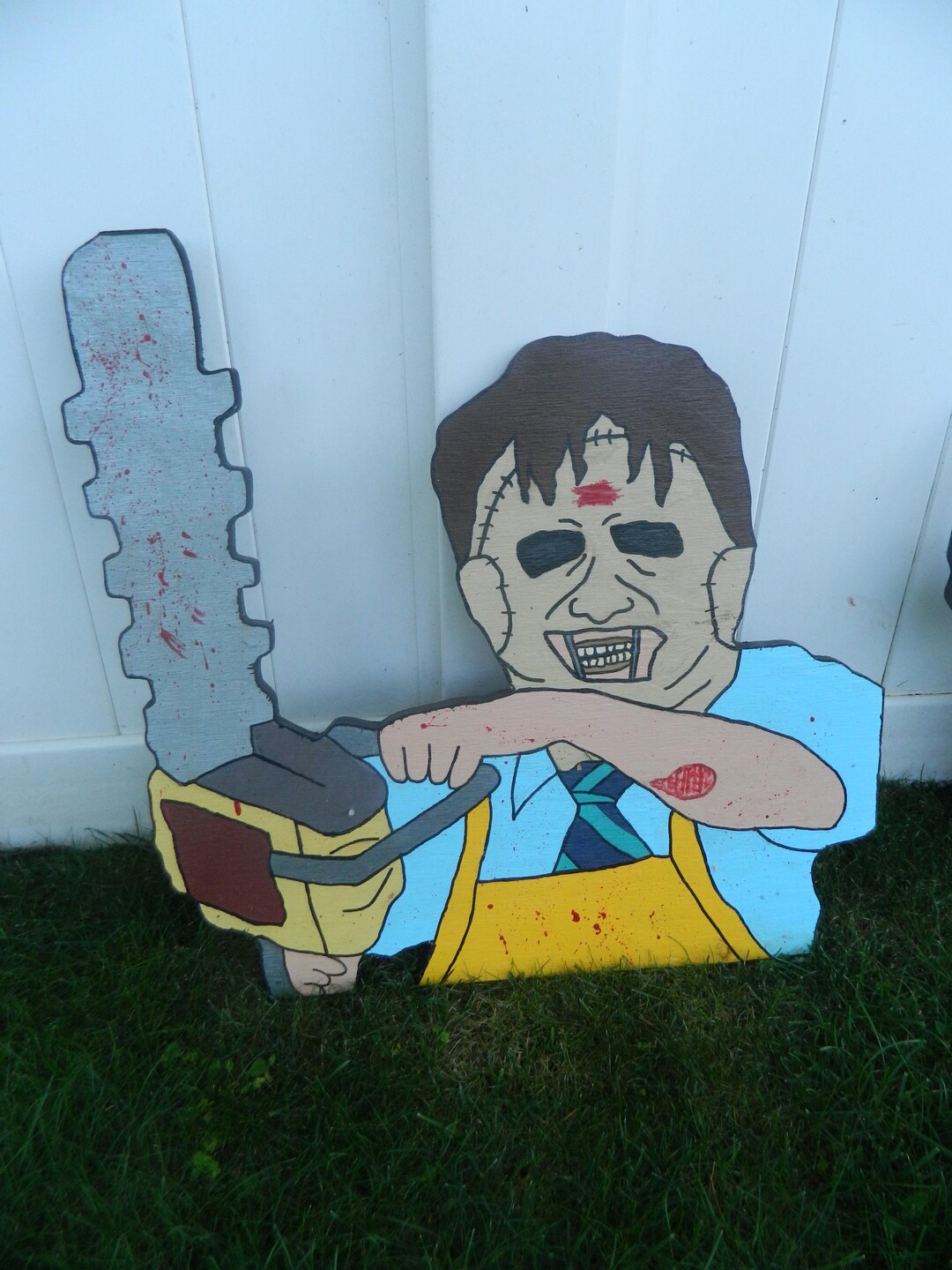 LEATHERFACE ~ Halloween Decoration / Wood Cut Out / Lawn Art / Yard ...