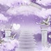 Purple Sky Clouds Heavens Stairway Memorial Background PNG Add Photo ...