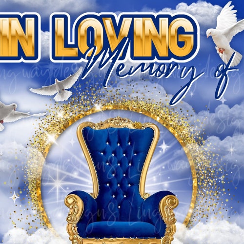 Blue Gold in Loving Memory Heavens Gate Forever in Our Hearts - Etsy