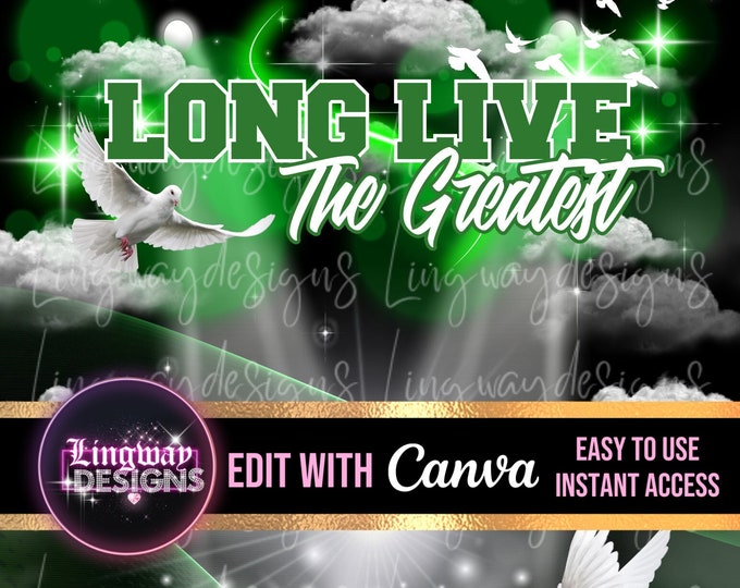 In Loving Memory Png-green Flowers Butterfly Memorial Template ...