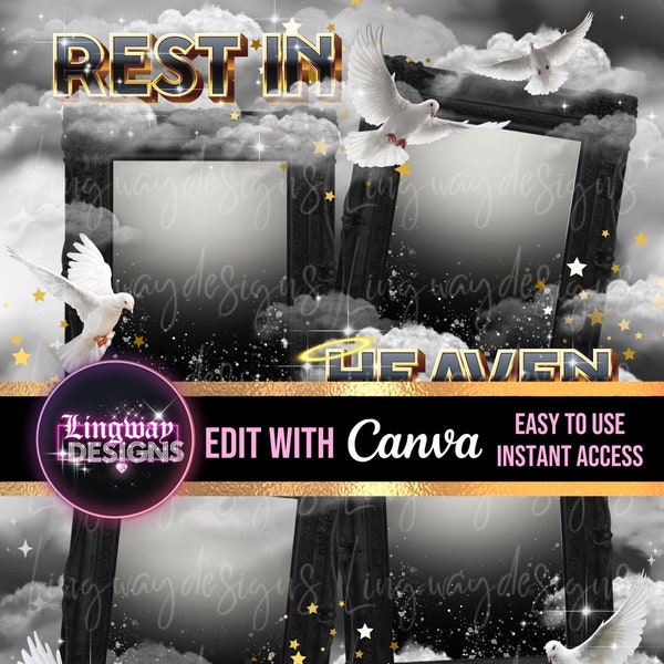 Black Memorial Background Frames - Etsy