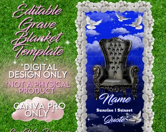 Memorial Grave Blanket Template - Etsy