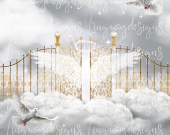 Red Heavens Gate in Loving Memory Forever in Our Hearts Angel - Etsy