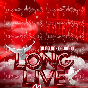 Red Long Live Heaven Stairs Grave Blanket Editable Template Add Photo ...