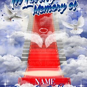 Blue Heaven Red Carpet in Loving Forever in Our Hearts Angel Wings ...