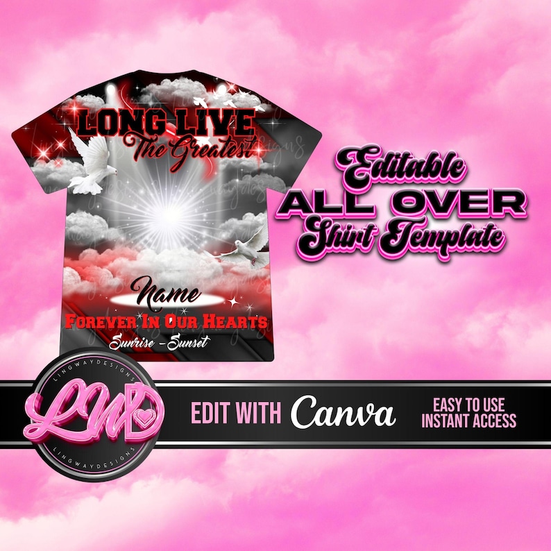 Red Black Sky Long Live the Greatest Heaven Memorial All Over 3D Add ...