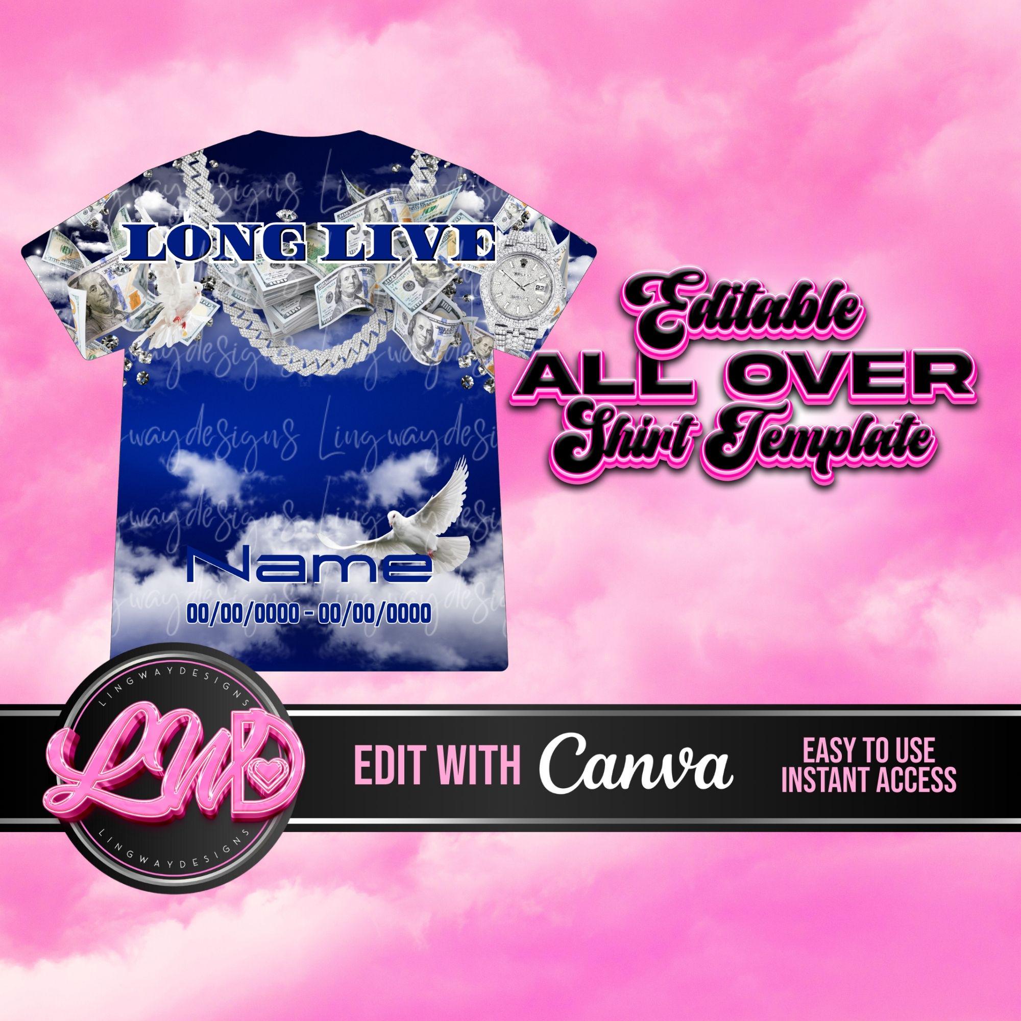 Royal Blue Chain Long Live the Greatest Heaven Memorial All Over 3D Add ...