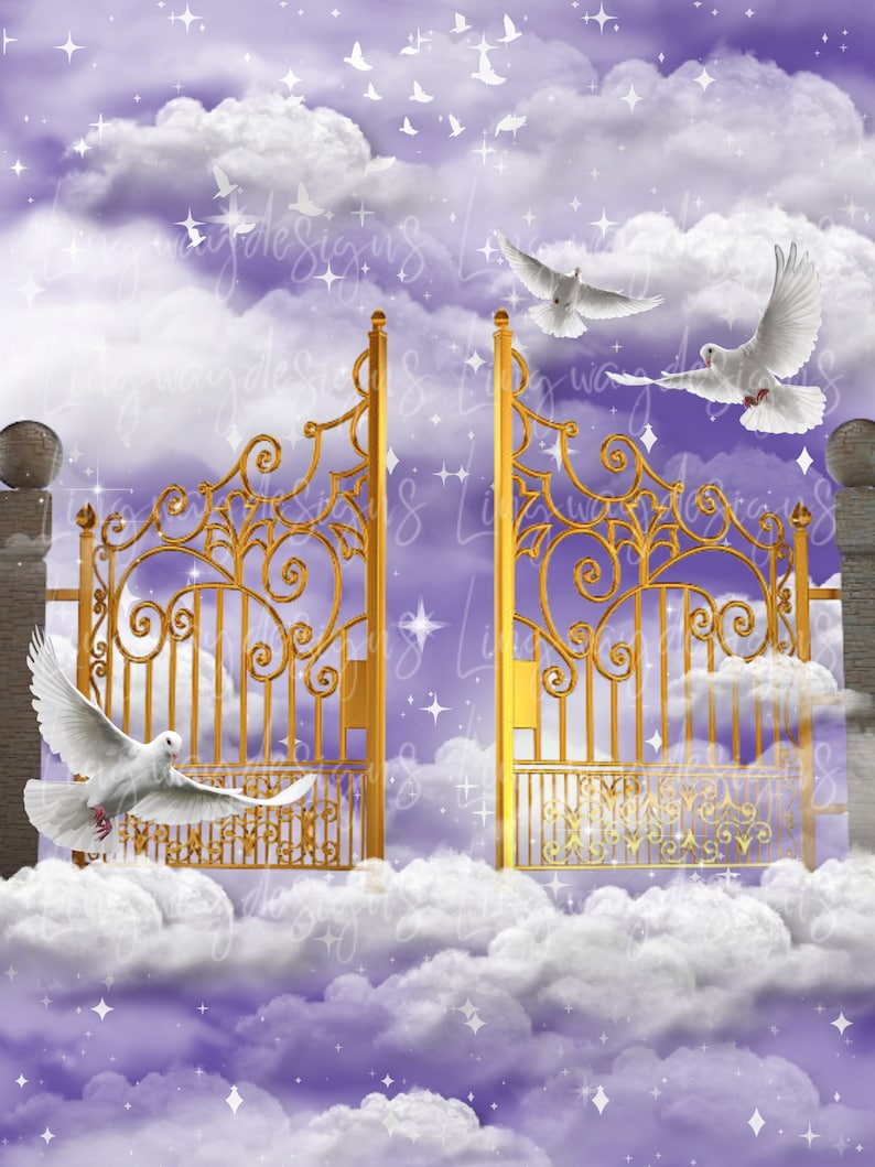Purple Sky Heavens Golden Gate Background Instant Download Forever in ...
