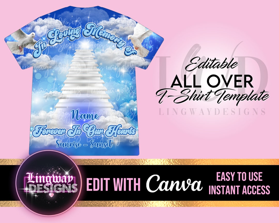 Blue Baby Blue in Loving Memory Heaven Memorial All Over 3D Add Photo ...