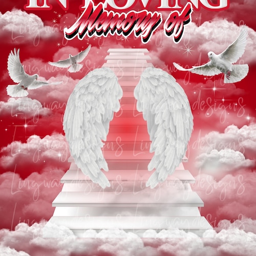 In Loving Memory PNG Memorial Background Template Stairs to - Etsy UK