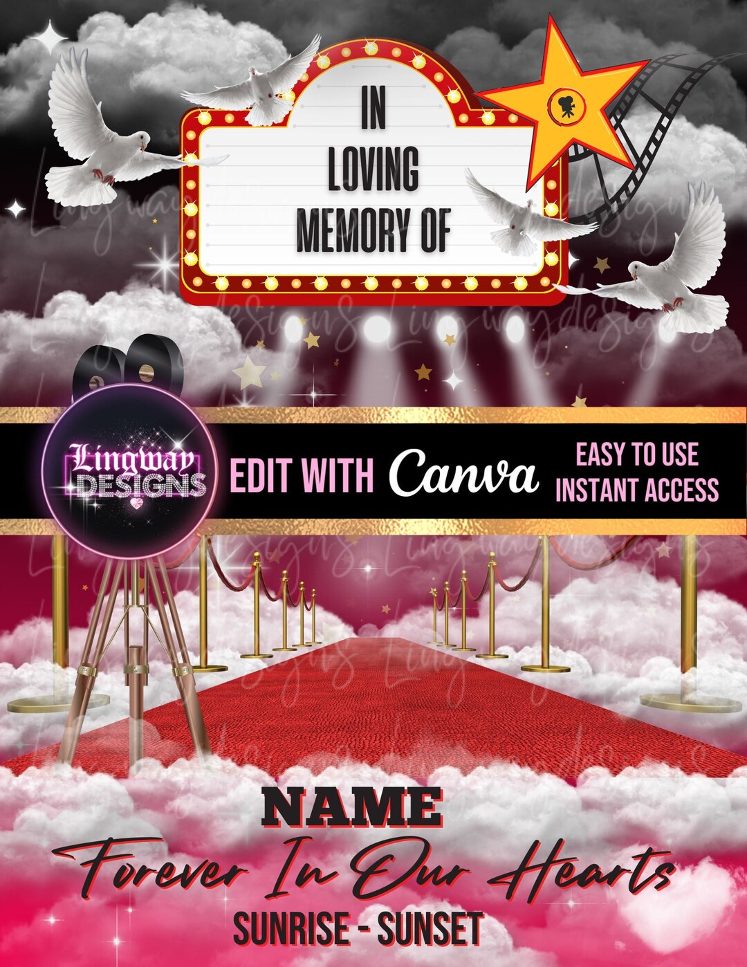 Red Black Movie Red Carpet Heaven Forever in Our Hearts Angel PNG Add ...