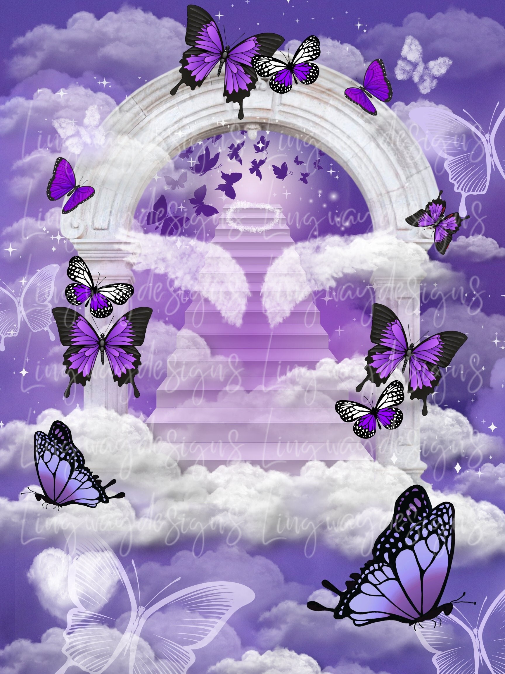 Purple Butterfly Background Images