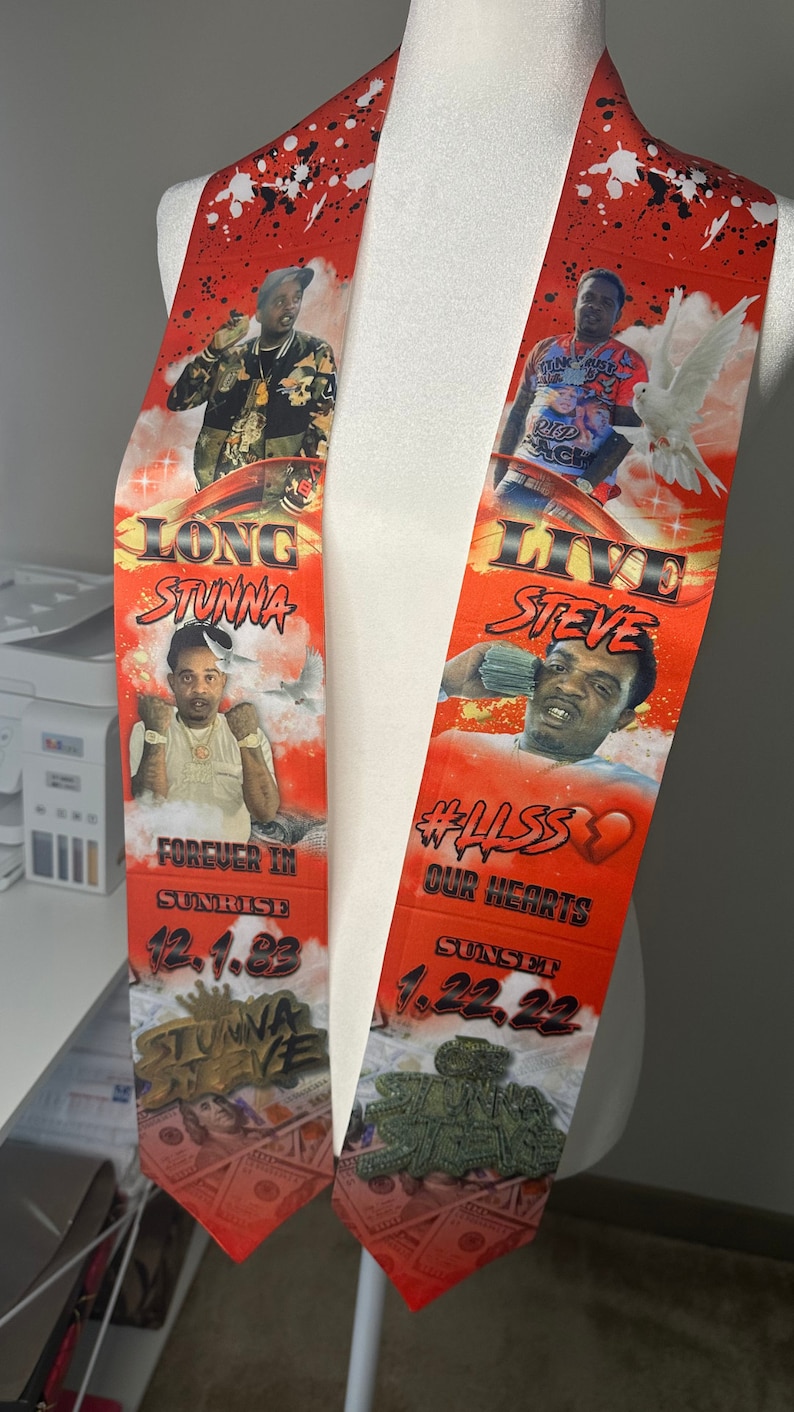 Custom Memorial Sash RIP Stole Funeral Repass Stole Made-to-order ...