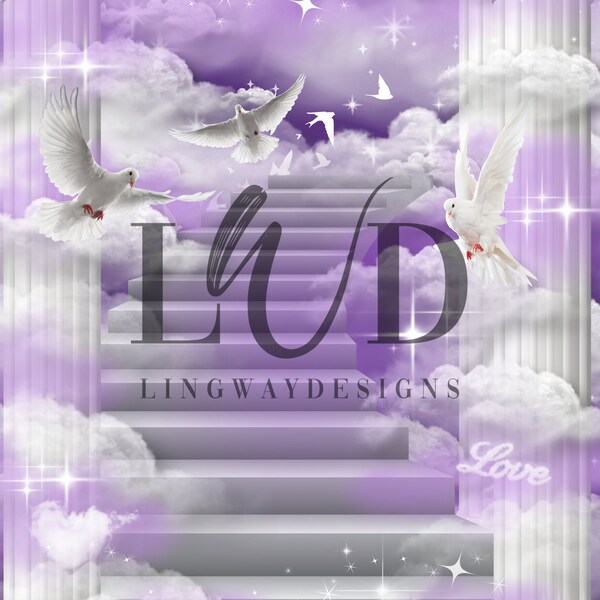 Purple Heavenly Background - Etsy