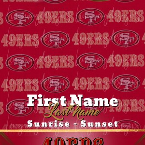 Red Gold Football in Loving Memory Grave Blanket Editable Template Add ...
