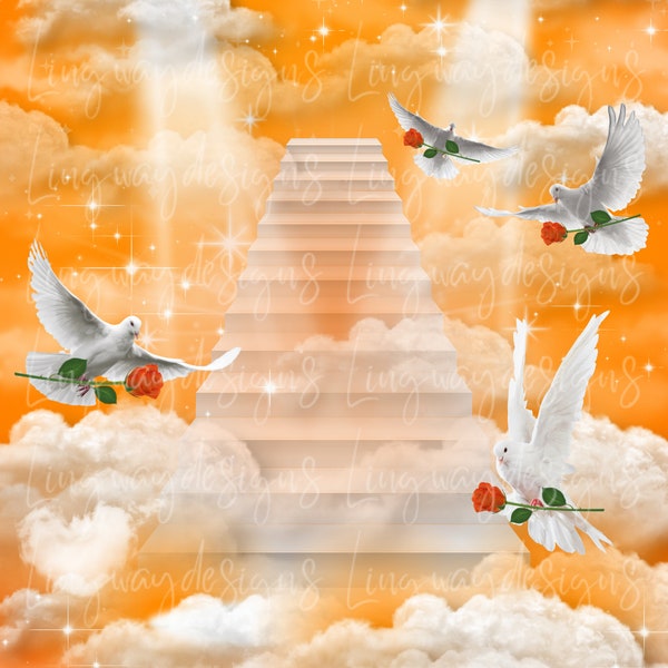 Orange Memorial Background - Etsy