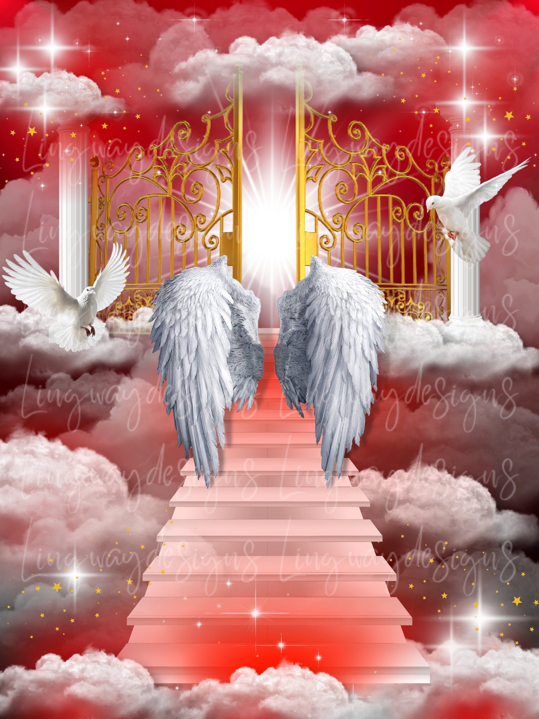 Gates Of Heaven With Angels