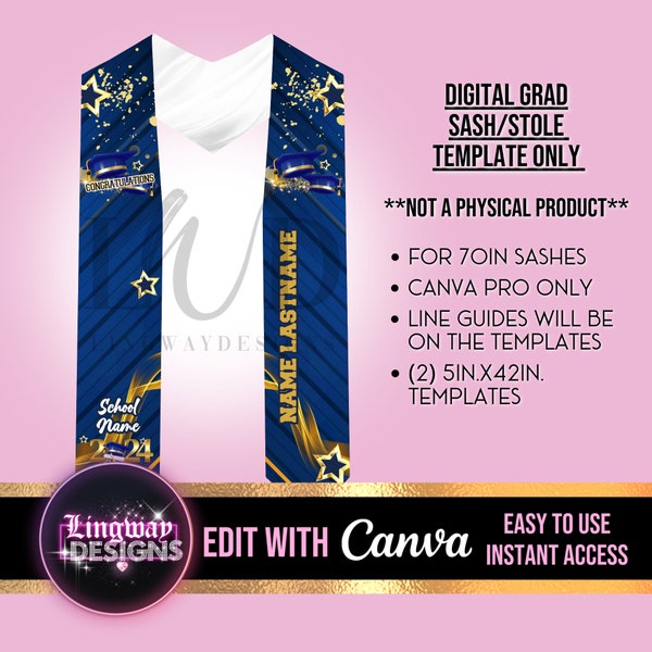 Blue Gold Graduation - Etsy