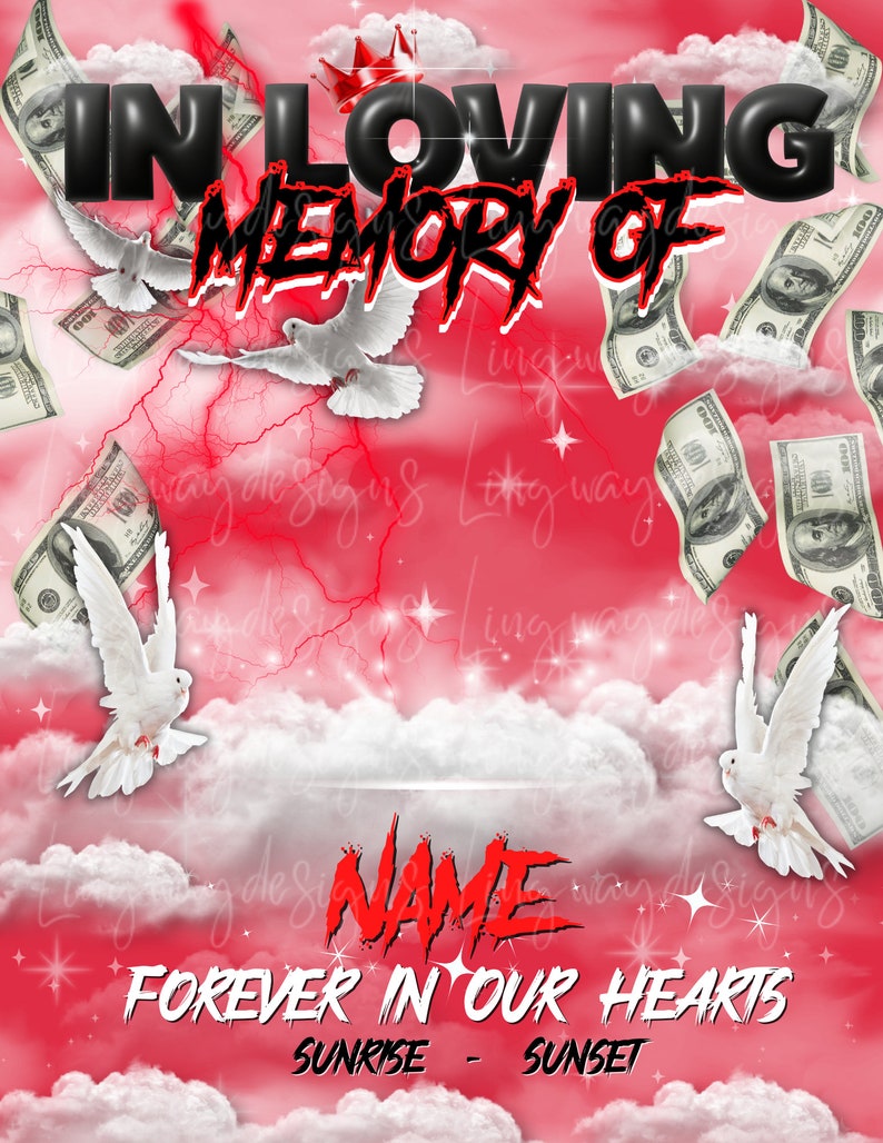 Red Money Heavens Gate in Loving Memory Forever in Our Hearts - Etsy