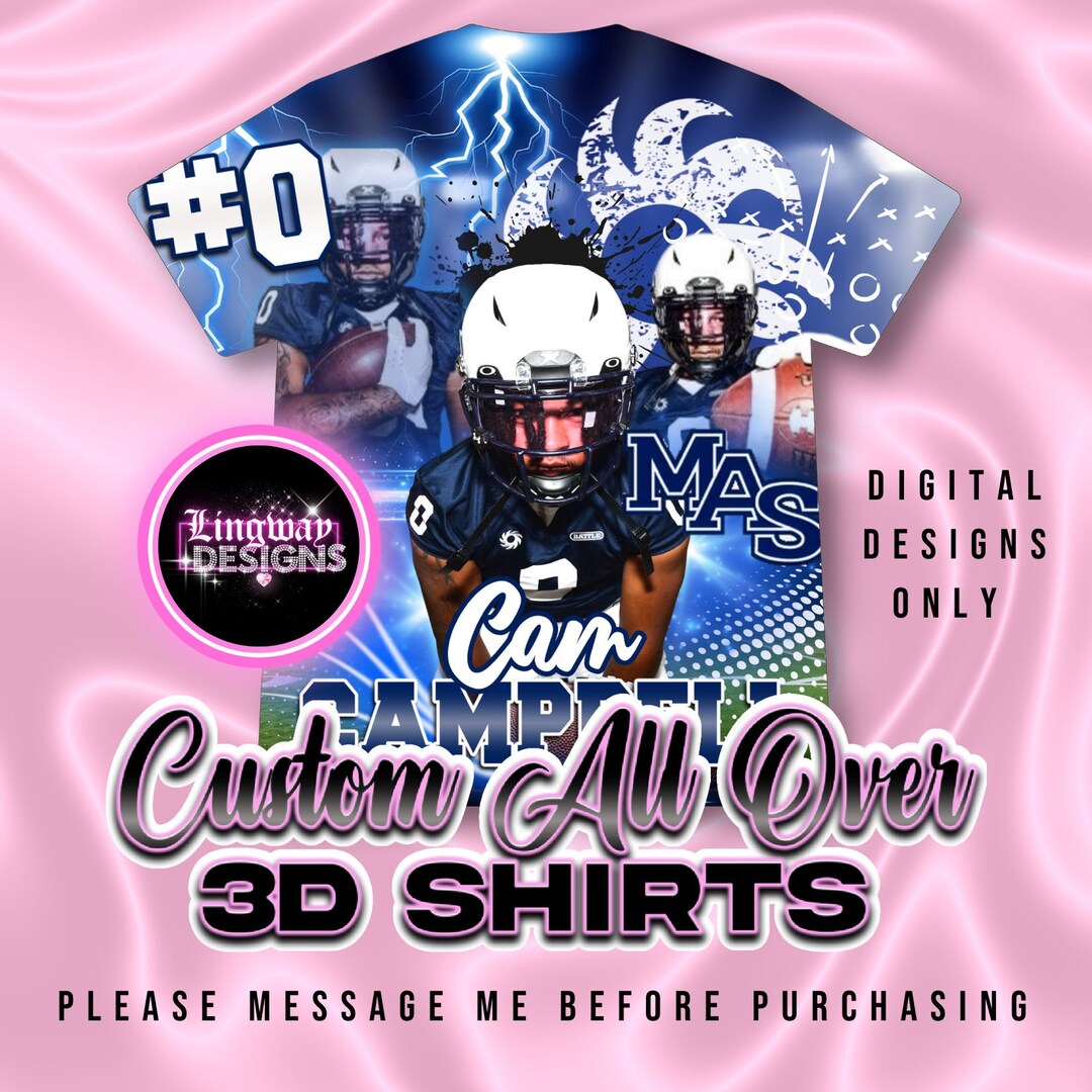 Custom All Over 3D Shirt Memorial Graduation Sports Birthday PNG - Etsy