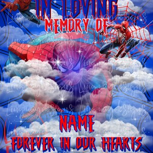 Red Blue Heaven in Loving Memory Forever in Our Hearts Angel PNG Add ...