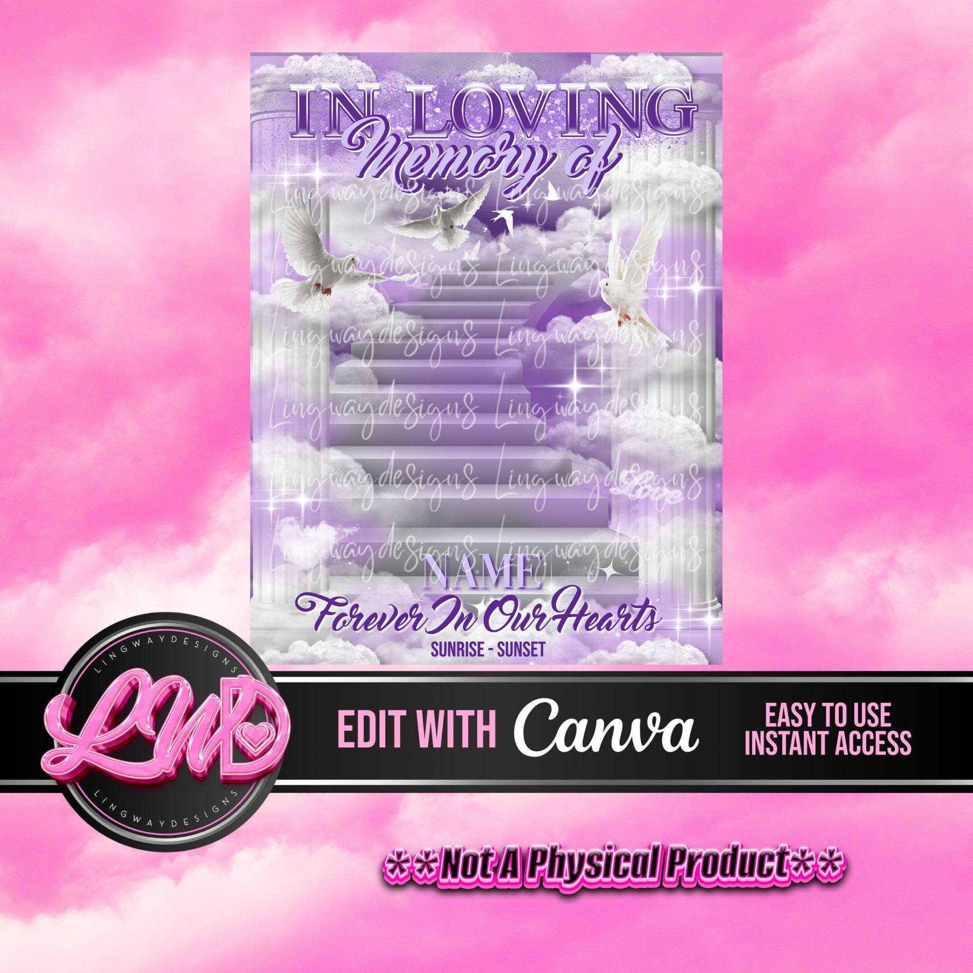 Lavender Purple Heavens Gate in Loving Memory Forever in Our Hearts ...