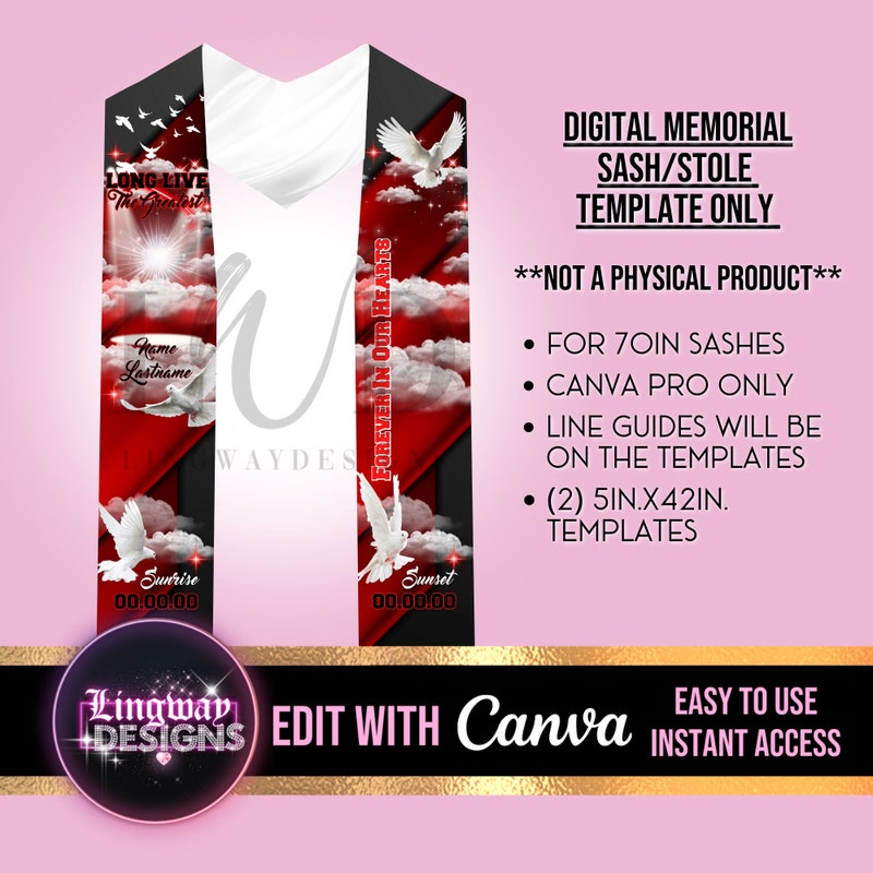 Sash Template - Etsy