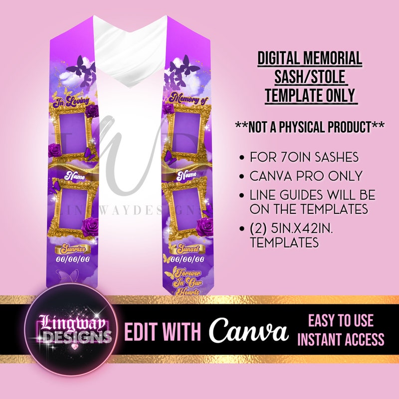 Sash Template - Etsy