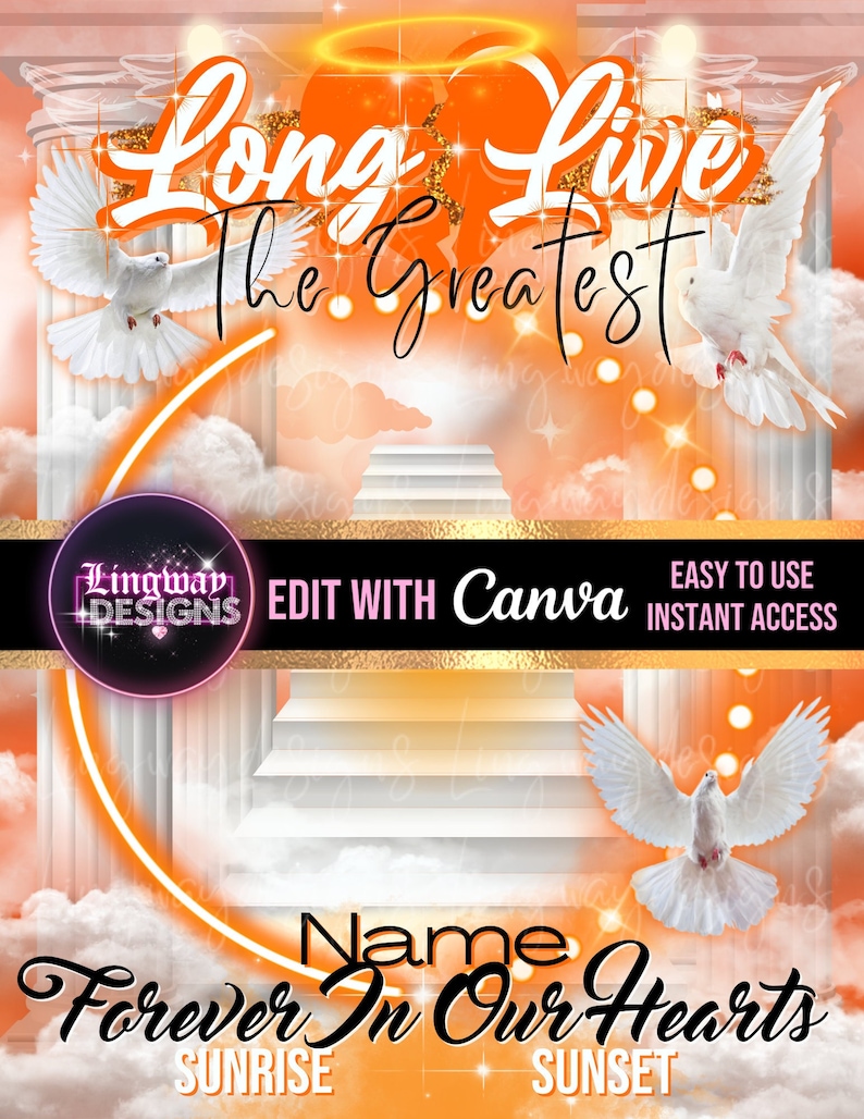 Orange Heaven Long Live Missing You in Loving Memory Angel - Etsy