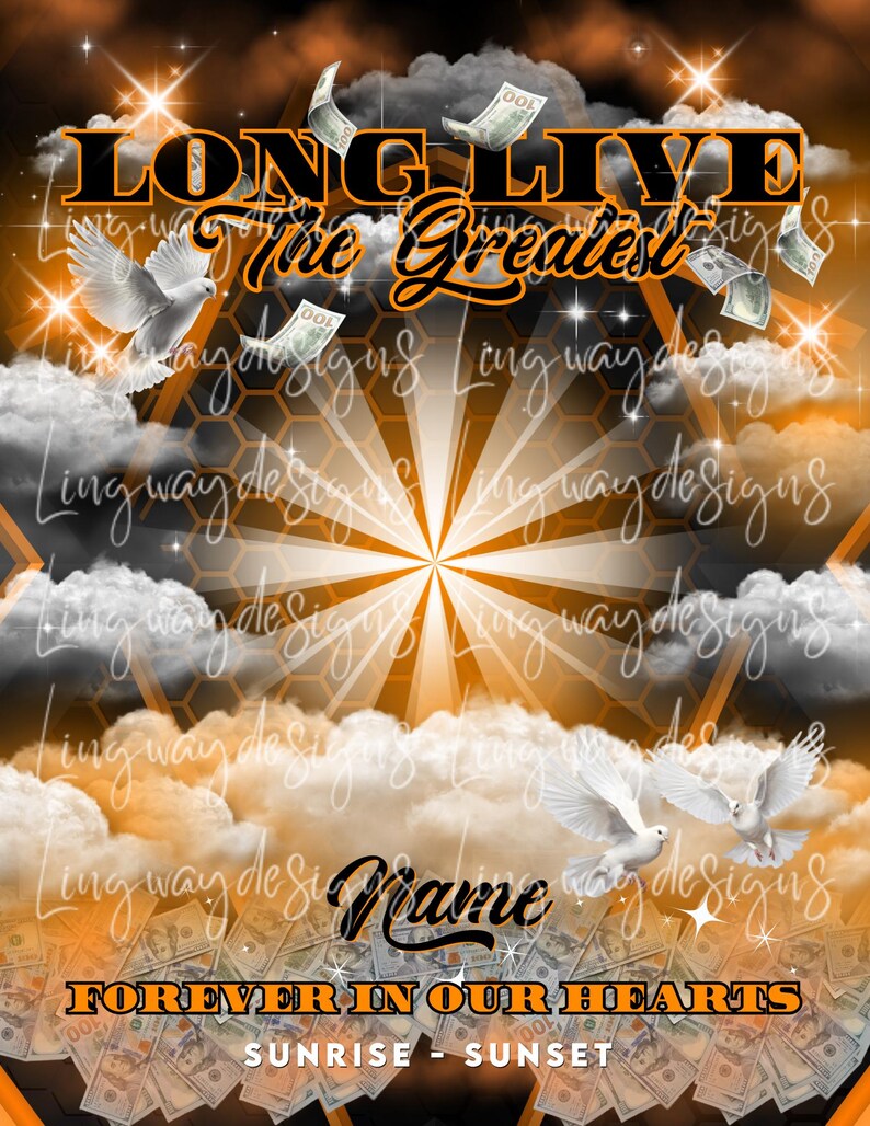 Orange Black Money LLTG Heavens Forever in Our Hearts PNG Add Photo ...