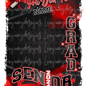 Red Black Senior Class of 2024 Graduation Transparent Editable Template ...