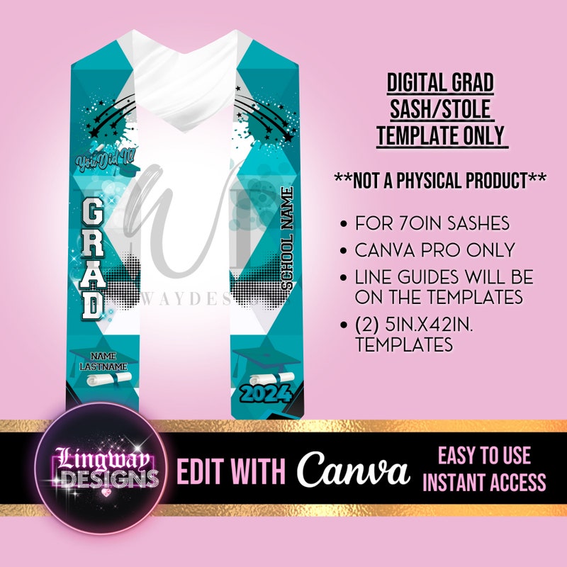 Teal Sash - Etsy